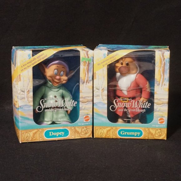 Disney | Toys | Mattel Disney Snow White And 7 Dwarfs 992 Dopey Grumpy ...